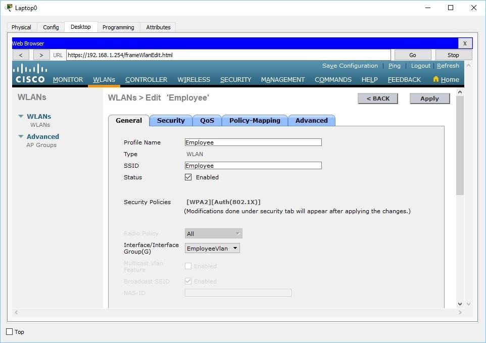 Packet Tracer 7.3 - WLC configuration - Packet Tracer Network
